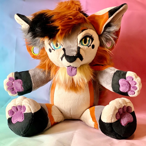 Plush Sewing Pattern PDF Furry Anthro Floppy 20in Plushie - DIY Ebook ...