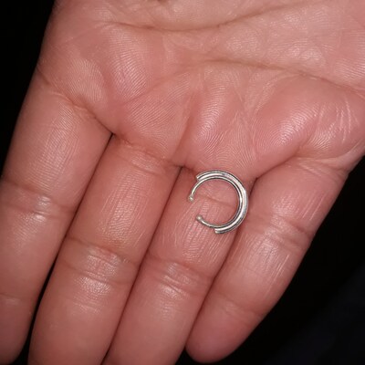 Little Gold Septum Ring Simple Yellow Gold Dipped Sterling - Etsy