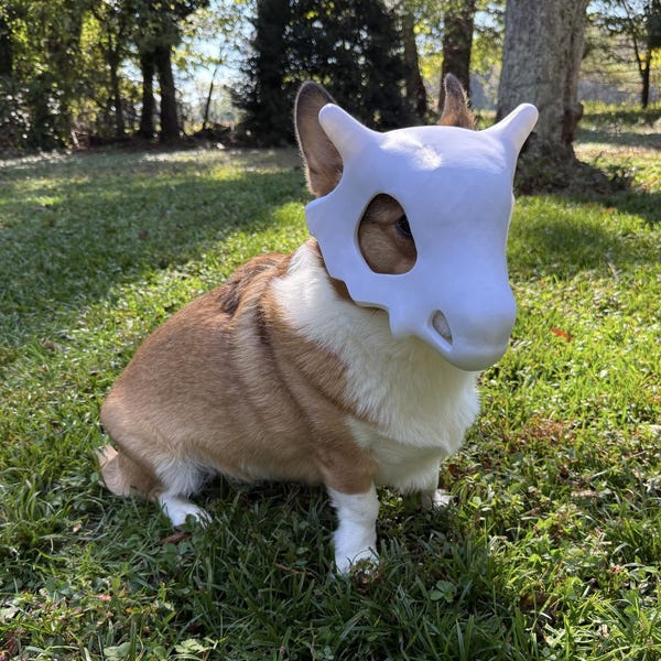 Cubone Dog Mask / Dinosaur Mask / Dog Costume / Funny Dog Gift / 3D ...