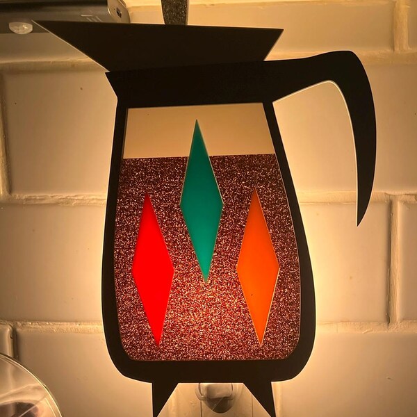 Mid Century Modern Night Light diamond Design Ambient Lighting Plug in ...