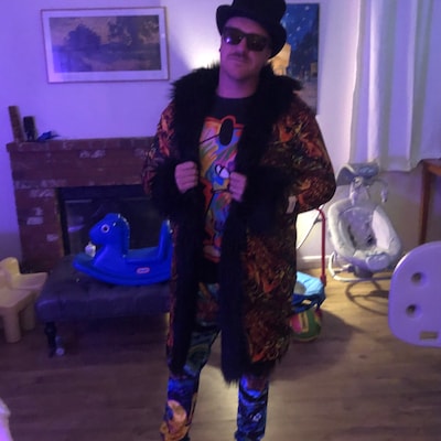 Neon Pink Monster Trippy Funky Fuzzy Rave Festival Fur Disco Burning ...