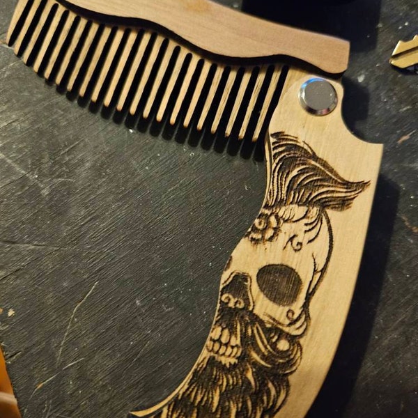 Mens Beard Comb Foldable, Personalized Gift for Boyfriend, Husband ...