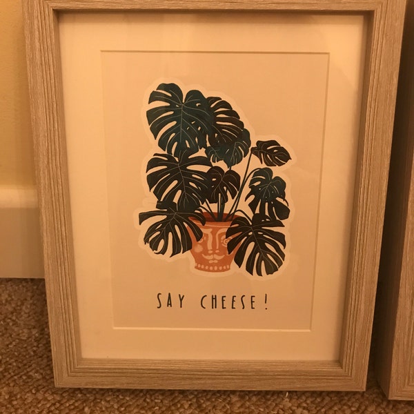 Monstera House Plant Funny Print - Etsy