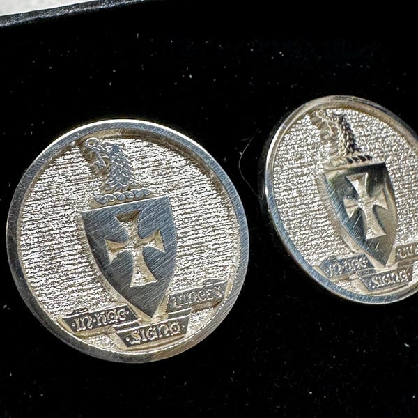 Personalized Coat of Arm Cuff Links With Sterling Silver,custom ...