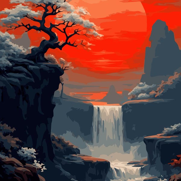 Colorful Landscape Advanced Color by Number, Paint by Number, Procreate ...