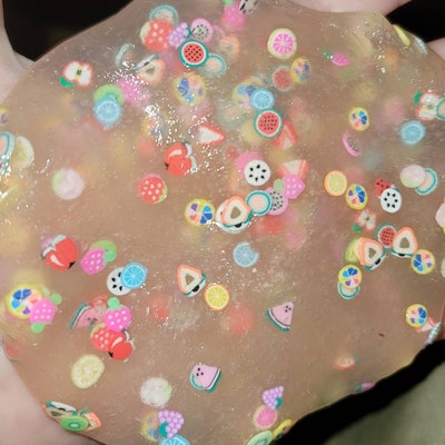 Clear Fruit Slime Detox Water Clay Fruit Slices Unscented Slime - Etsy