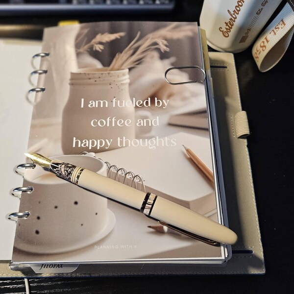 Books and Your Favorite Drink Planner Magnet | Gold Plated Finish ...