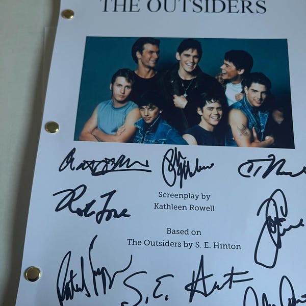 The Outsiders Movie Autographed Signed Movie Script Reprint Full ...