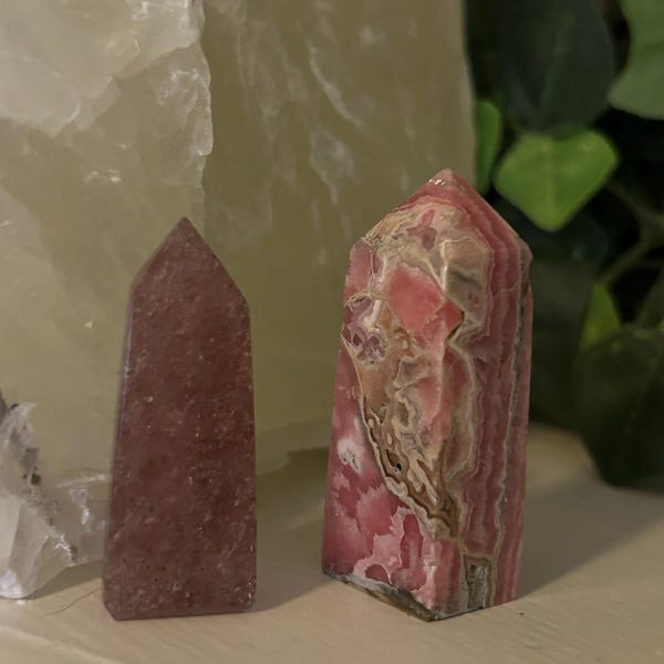 Ice Rhodonite Bracelet, Rose Rhodonite, Sakura, Cherry Rain, Round Bead ...