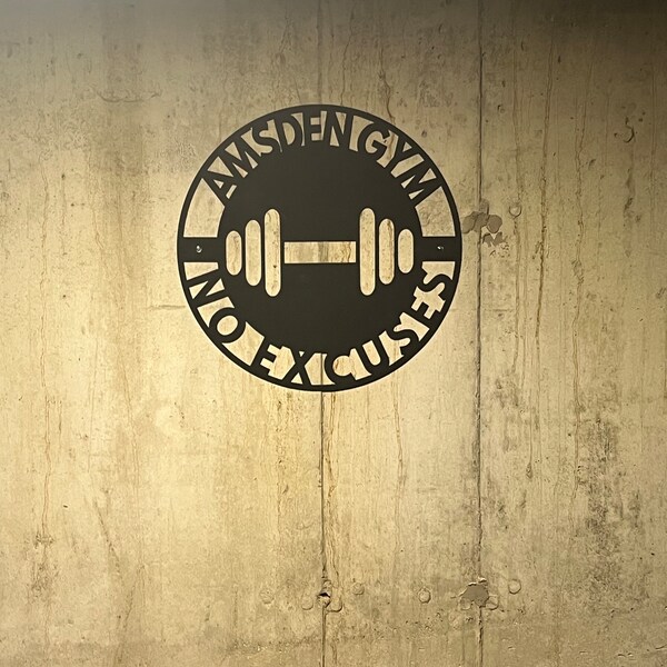 Gym Sign, Personalized Home Gym Sign, Custom Metal Gym Sign, Home Gym ...