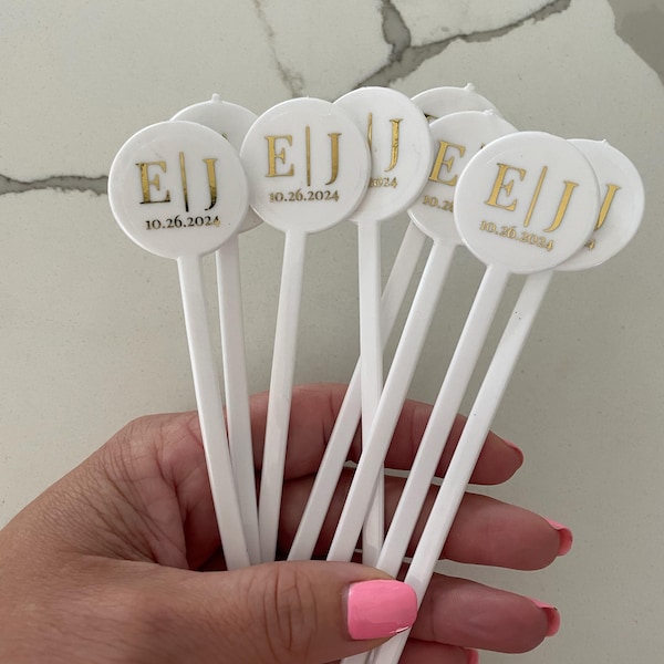 Custom Stir Stick Stickers for Cocktail Drink Stirrers | Personalized ...