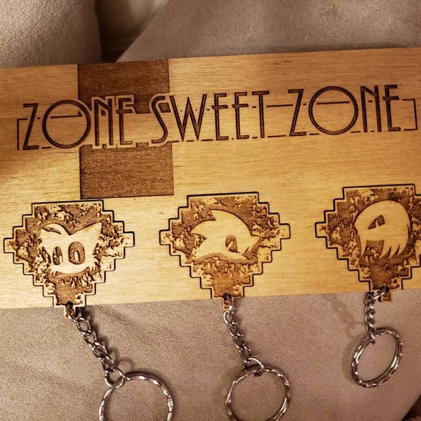 Zone Sweet Zone Inspired Lasercut & Engraved Keyring and Wall Mount - Etsy
