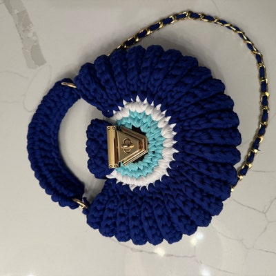 Crochet Raffia Oyster Shell Bag Pearly Mussel Crossbody Bag Knitted ...