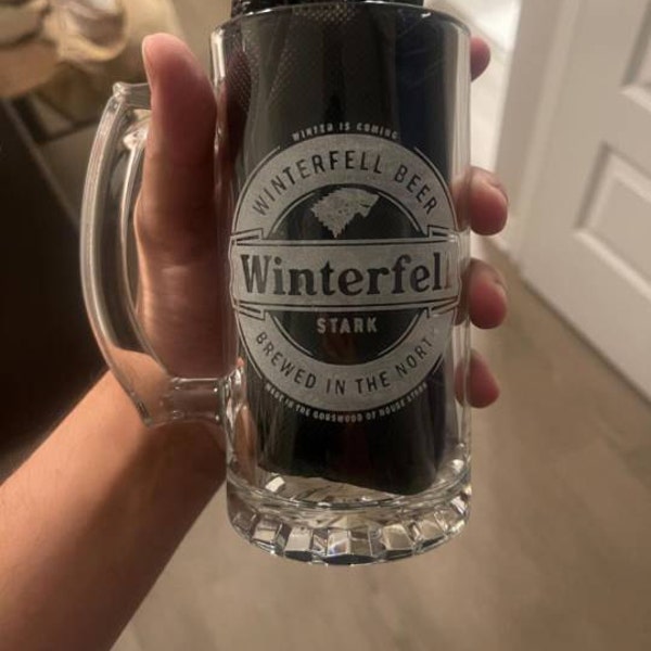 Engraved 16 Oz Beer Mug – Custom Personalized Etched Glass With Photo ...