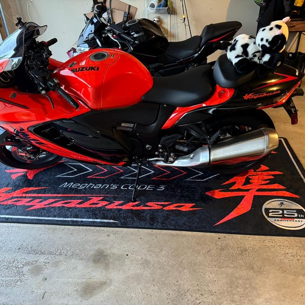 Garage Mat Design for Ride the Style, Feel the Vibe Motorcycle Mat ...