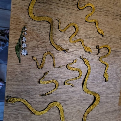 Moks75p 2 Pieces Set Spikelets, Hops, Birch Embroidered Patches - Etsy