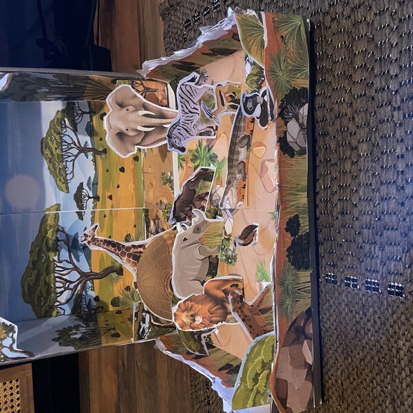 Printable Shoebox Diorama Kit, Create a Savanna Habitat, Animals ...