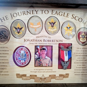 Honor the Achievement - Journey to Eagle Plaque, 11x14 Wood Plaque ...