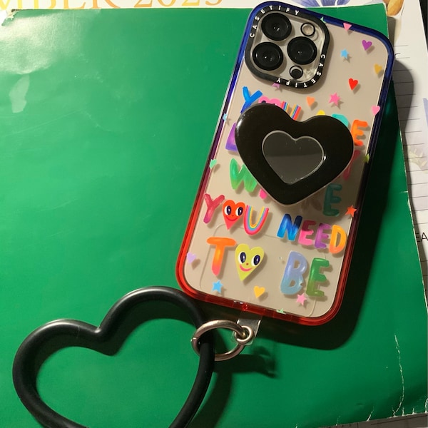 Cute Small Mirror Phone Stand, Clean Phone Holder, Phone Accessories ...