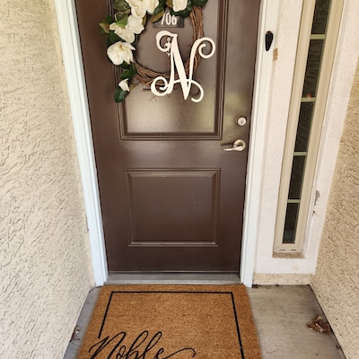 Sign Language, ASL Gift, Personalized Doormat, Custom Door Mat, Last ...