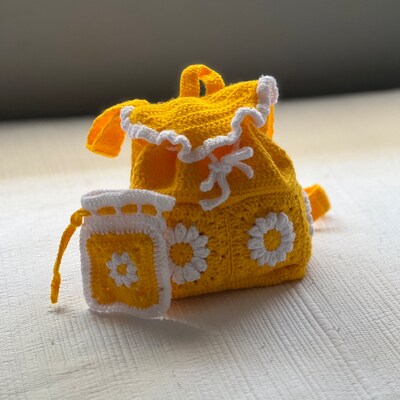 Drawstring Backpack Crochet Pattern, Crochet Daisy Backpack Pattern ...