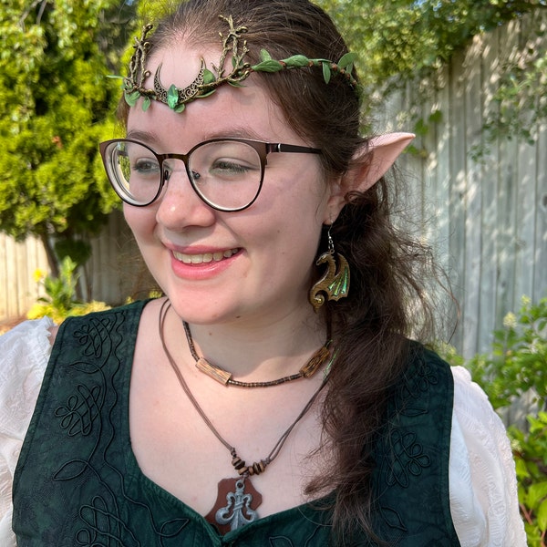 Green Moon Woodland Tiara With Branches - Etsy