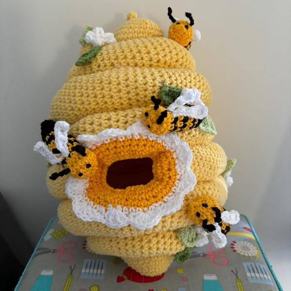 Pattern Crochet Bee Hive, Pattern Bee Hive, Amigurumi Bee, Crochet ...