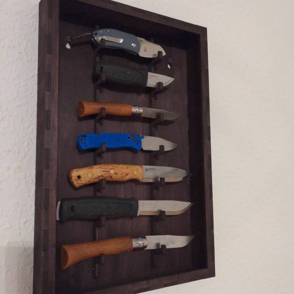 Knife Display Case, Pocket Knife Display Shelf, Knife Storage Wood ...
