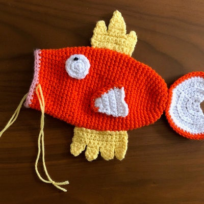 Magikarp Pokemon Crochet PATTERN Drawstring Bag Dice Bag Clutch Purse ...