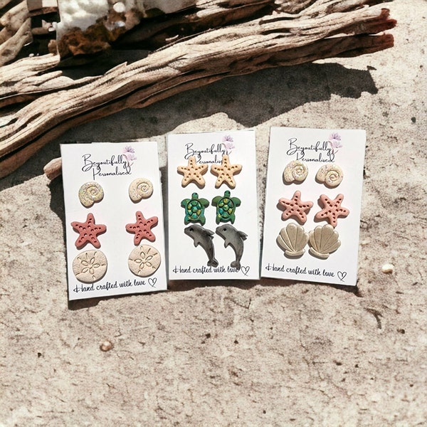 Ocean Sea Stud Polymer Clay Cutters | Summer Clay Cutters | Clay ...