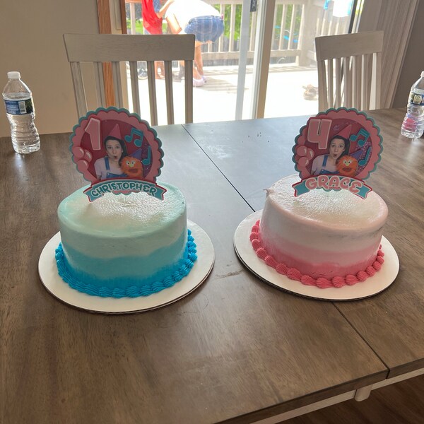 Bubble Gum Ms. Rachel Glitter Cake Topper - Etsy