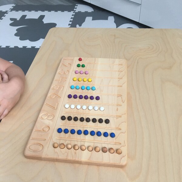 Number Counting Board Number Tracing Board Montessori Counting Board ...
