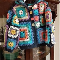 CROCHET PATTERN - Square Scramble Sweater for Kids - Crochet Pattern ...