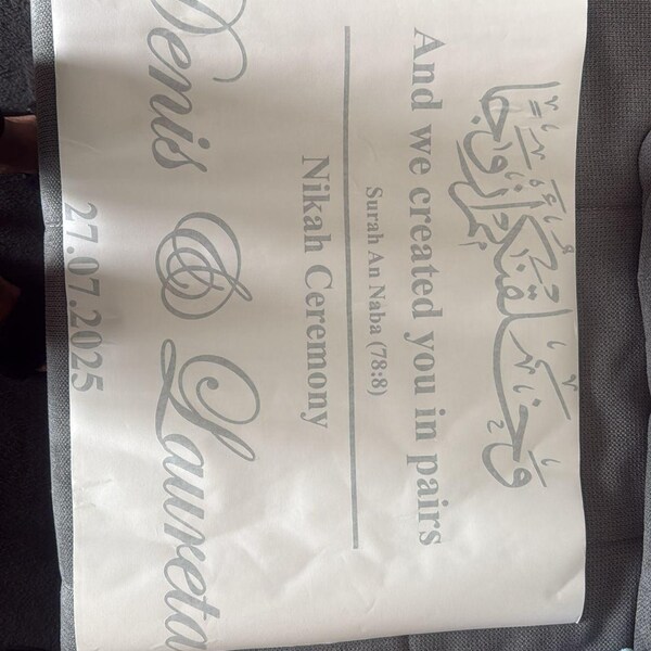 Personalised Islamic Nikah Ceremony Wedding Mirror Stickers and We ...