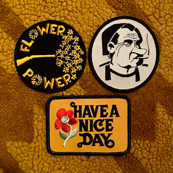 Vintage "have A Nice Day" Embroidered Iron on Patch 3 1/2" X 2 1/2" - Etsy