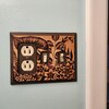 Lightswitch Covers Wood Burned With Moon, Mountains, Flowers and Swirls ...