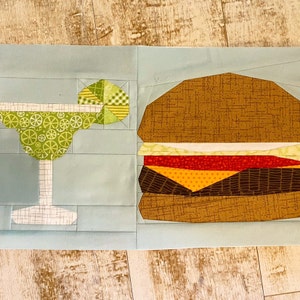 Cheeseburger Paper Piecing Pattern, PDF - Etsy