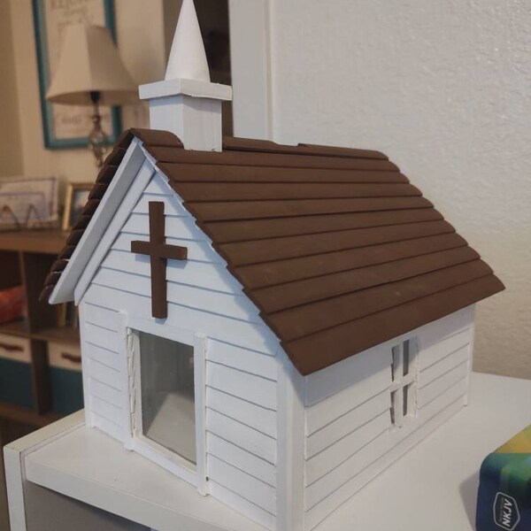 Little White Church Piggy Bank - Etsy