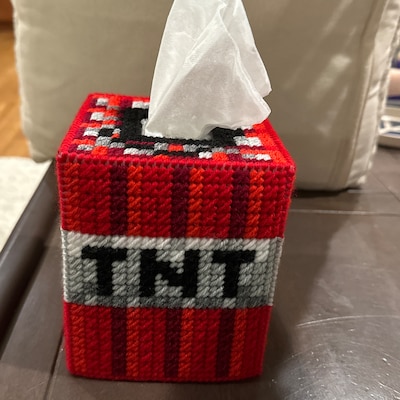 Nintendo Mario Video Game Handmade Plastic Canvas Tissue Box Cover Home ...