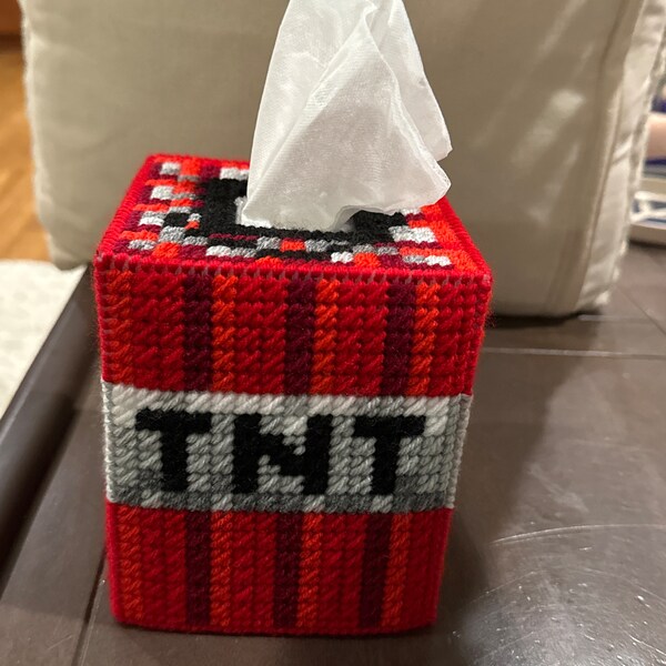 Kitty Cartoon Cat Classic Handmade Plastic Canvas Tissue Box Cover - Etsy