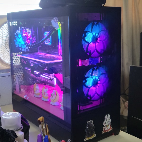 Sakura Cherry Blossom Logo V2 Gaming Computer Fan Shroud / Grill ...