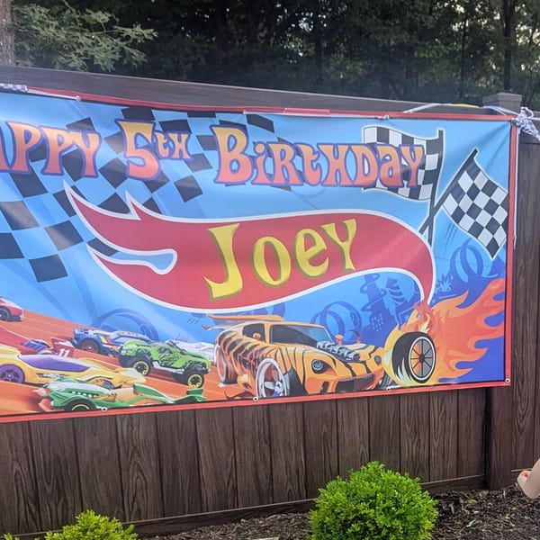 Car Birthday Banner, Hot Cars, Hot Cars Birthday Banner, Personalised ...