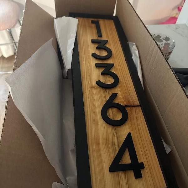Custom Address Sign, Cedar Address Sign, House Number Address Sign ...