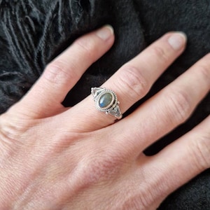 Boho Ring Blue Calcy Ring 925 Sterling Silver Ring-hand - Etsy