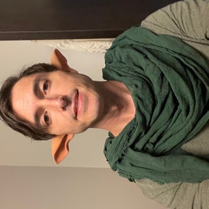 Distress Dyed Cotton Shawl Wrap Shemagh, Dark Green Drape, Wasteland ...