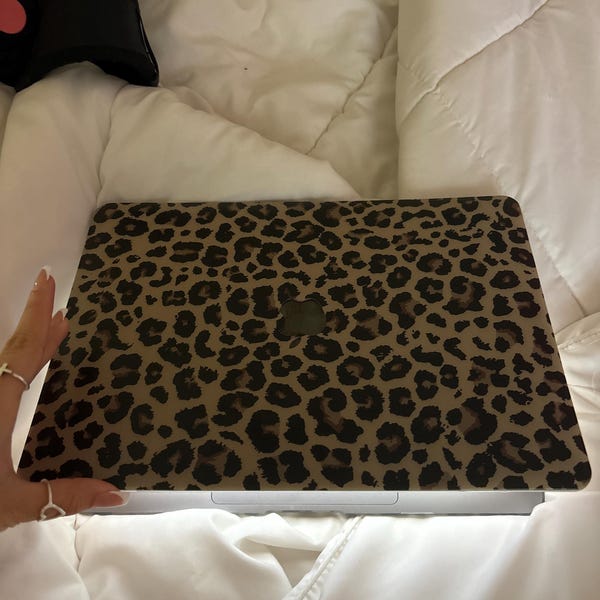 Brown Leopard Grain Personalized MacBook Case for Pro 13,custom MacBook ...