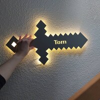 Gaming Zone LED Schild mit Wunschname Zocken Geschenke Zimmer ...