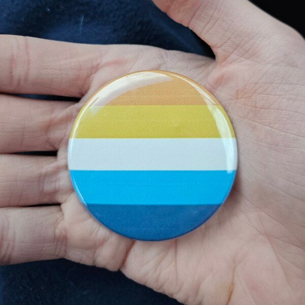 Aroace Aro Ace Pride Flag Pin Round Circle Button ~ 1" Pin 1.5" Pin 2. ...