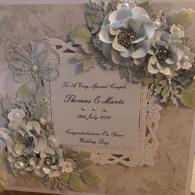 Luxury Handmade Personalised Wedding Card, Handmade Wedding Cards ...