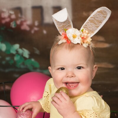 Some Bunny to Love Easter Spring Bunny Rabbit Flower Crown Headband - Etsy